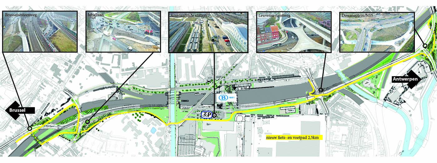 Nieuw fietspad van Brusselsesteenweg tot Douaneplein — Mechelen in beweging